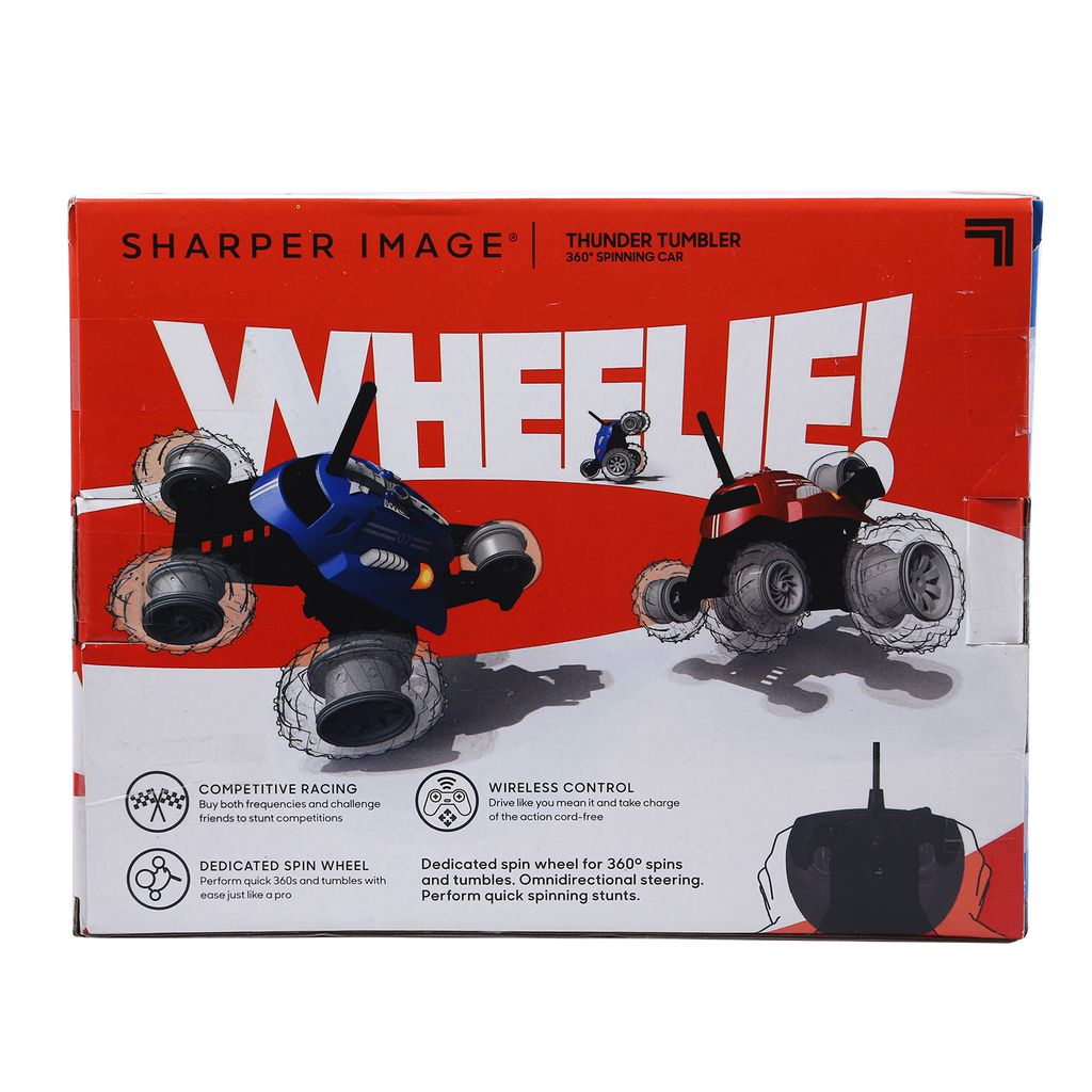 Sharper Image Thunder Tumbler Spinning Stunt Remote Controlled Car Red